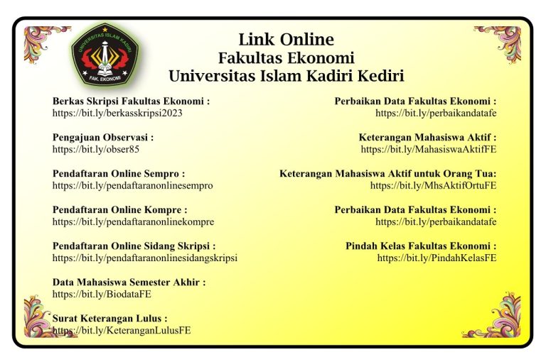 Fakultas Ekonomi – Universitas Islam Kadiri